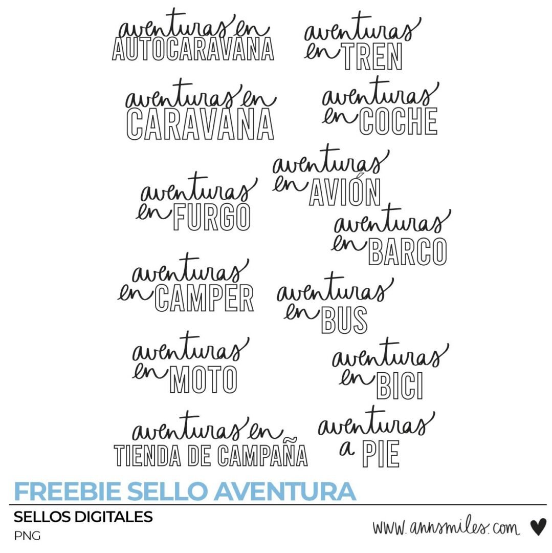 Sellos Digitales Scrapbooking | Aventura